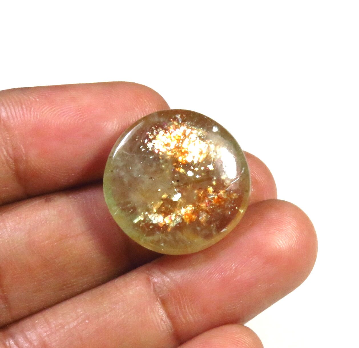 Confetti Rainbow Sunstone Gemstone 20x20mm Natural Green - Etsy