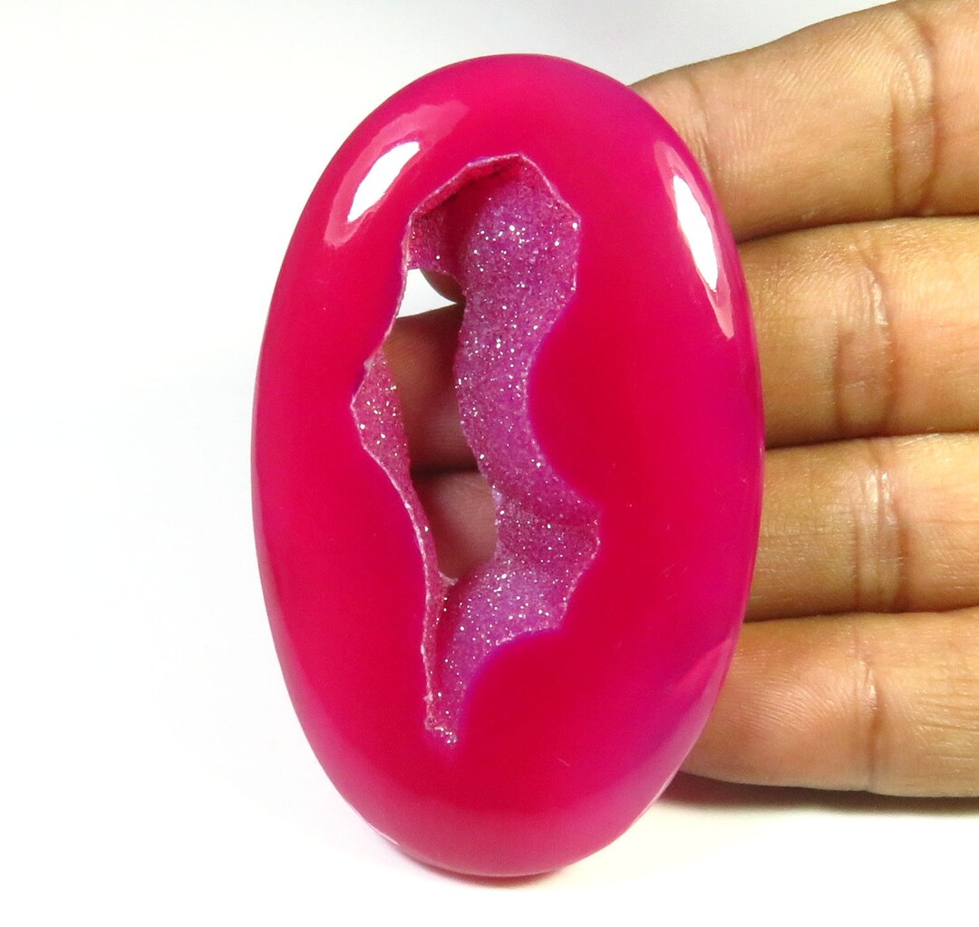 Natural Onyx Agate Geode Gemstone, 65x40mm, Window Onyx Agate Geode ...