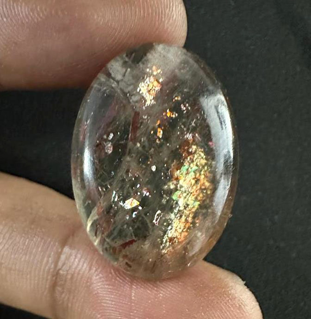 African Rainbow Confetti Oval Sunstone, 26x19 Mm, Natural Sparkle ...