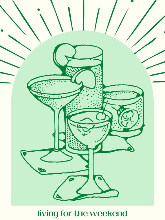 DIGITAL Cocktail Print - Etsy