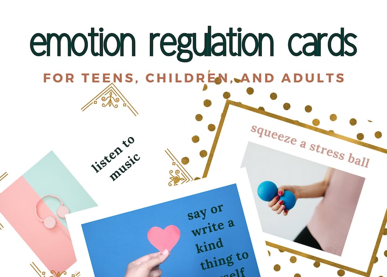 Printable Emotion Regulation Cards, for Teens, Kids, & Adults INSTANT ...