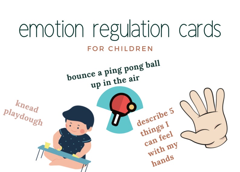 Printable Emotion Regulation Cards for Children INSTANT - Etsy Australia