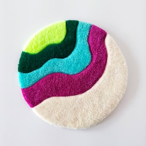 Wiggle Wall Art, Handmade Colorful Tufting, Contemporary Fiber Art ...