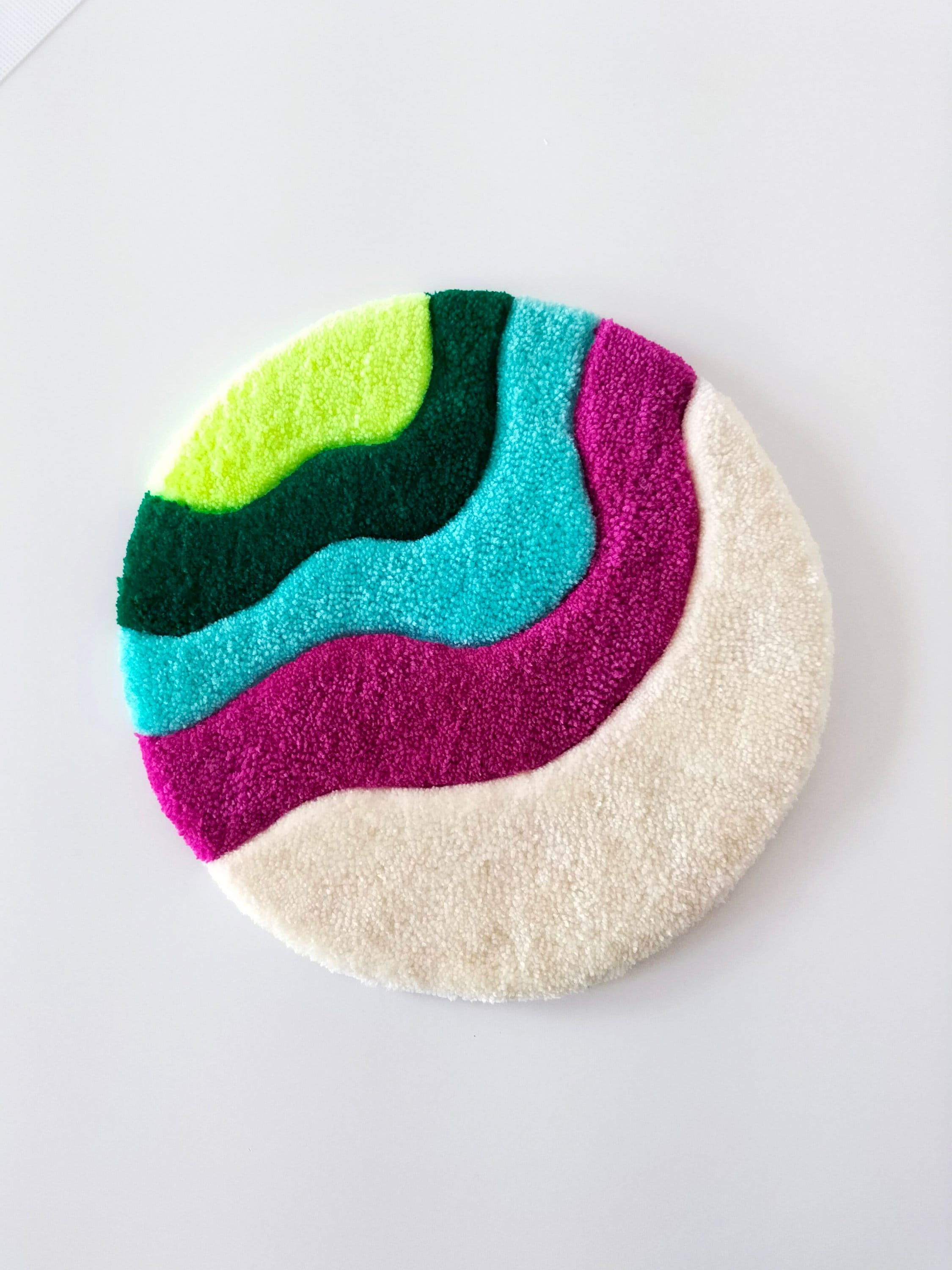Wiggle Wall Art, Handmade Colorful Tufting, Contemporary Fiber Art ...