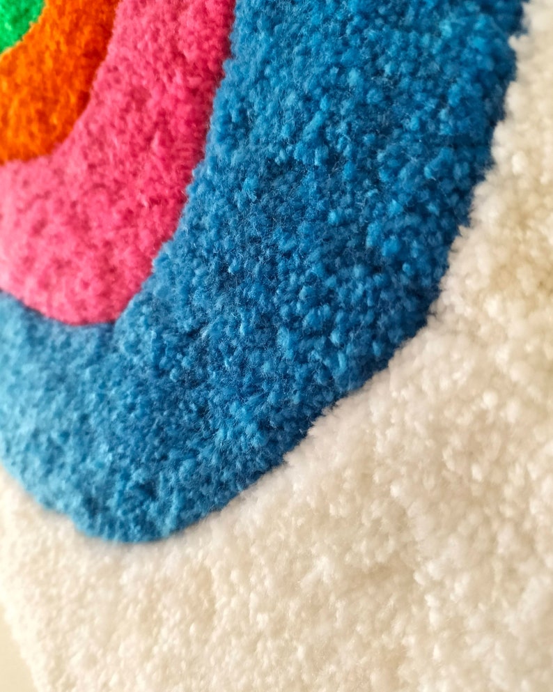 Wiggle Wall Art, Handmade Colorful Tufting, Contemporary Fiber Art ...