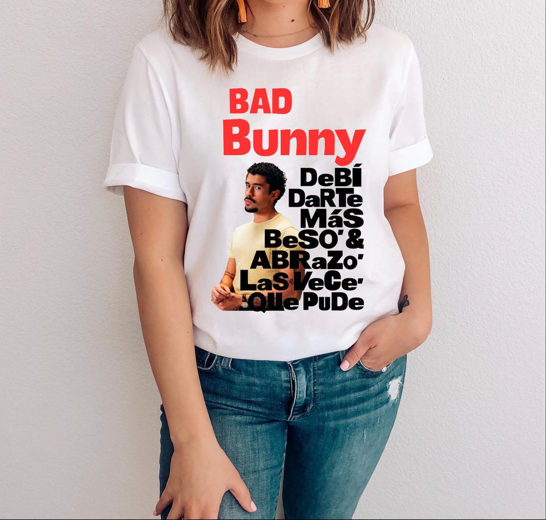 Bad Bunny Debi Tirarme Mas Foto Shirt Album, Tee Reggaeton Merch Benito ...