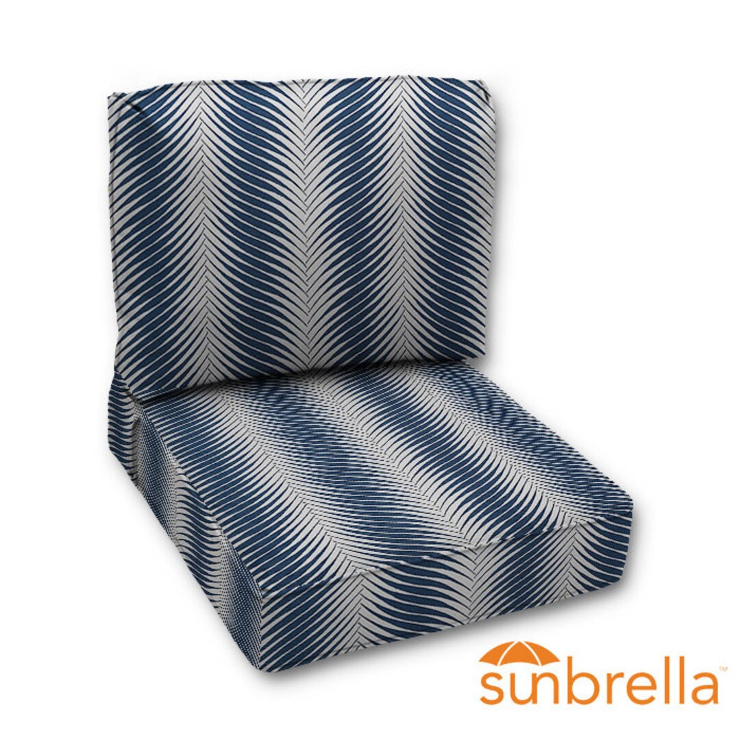 Sunbrella® Clock Out Indigo Max Back Style Deep Seating - Etsy