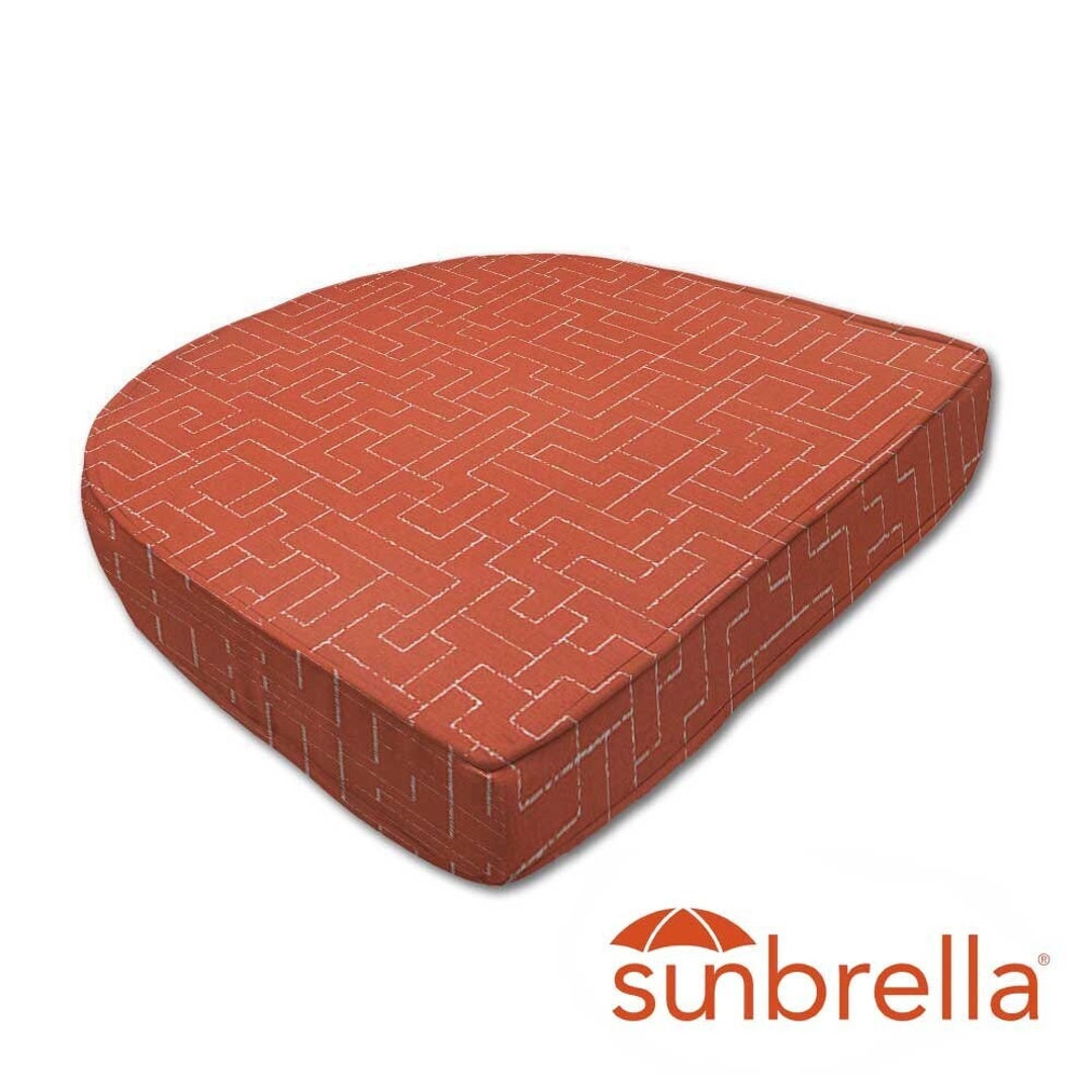 Sunbrella® Create Guava Wicker Seat Cushion Contoured Seat - Etsy
