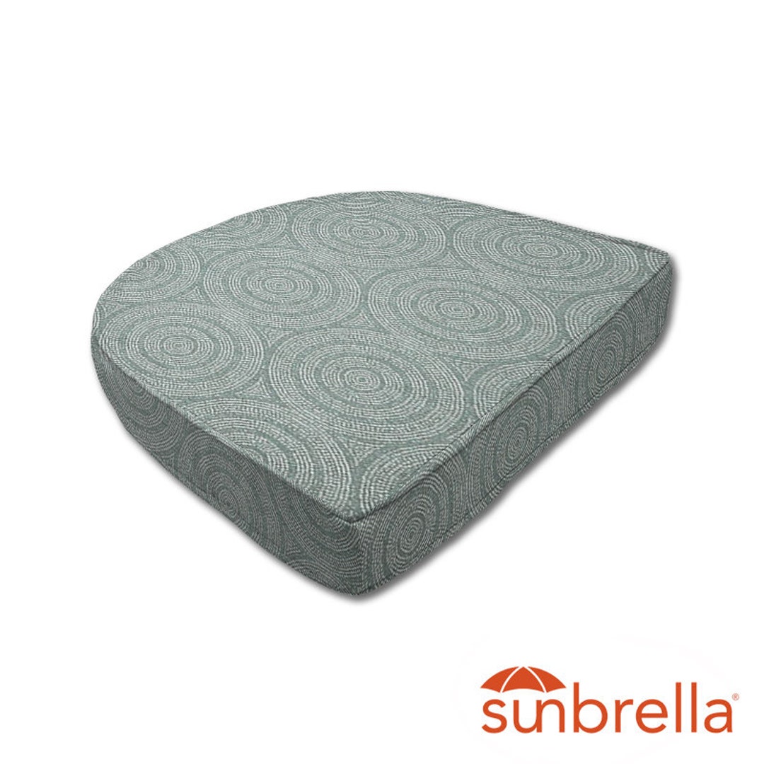 Sunbrella® Santara Mist Wicker Seat Cushion Contoured Seat - Etsy