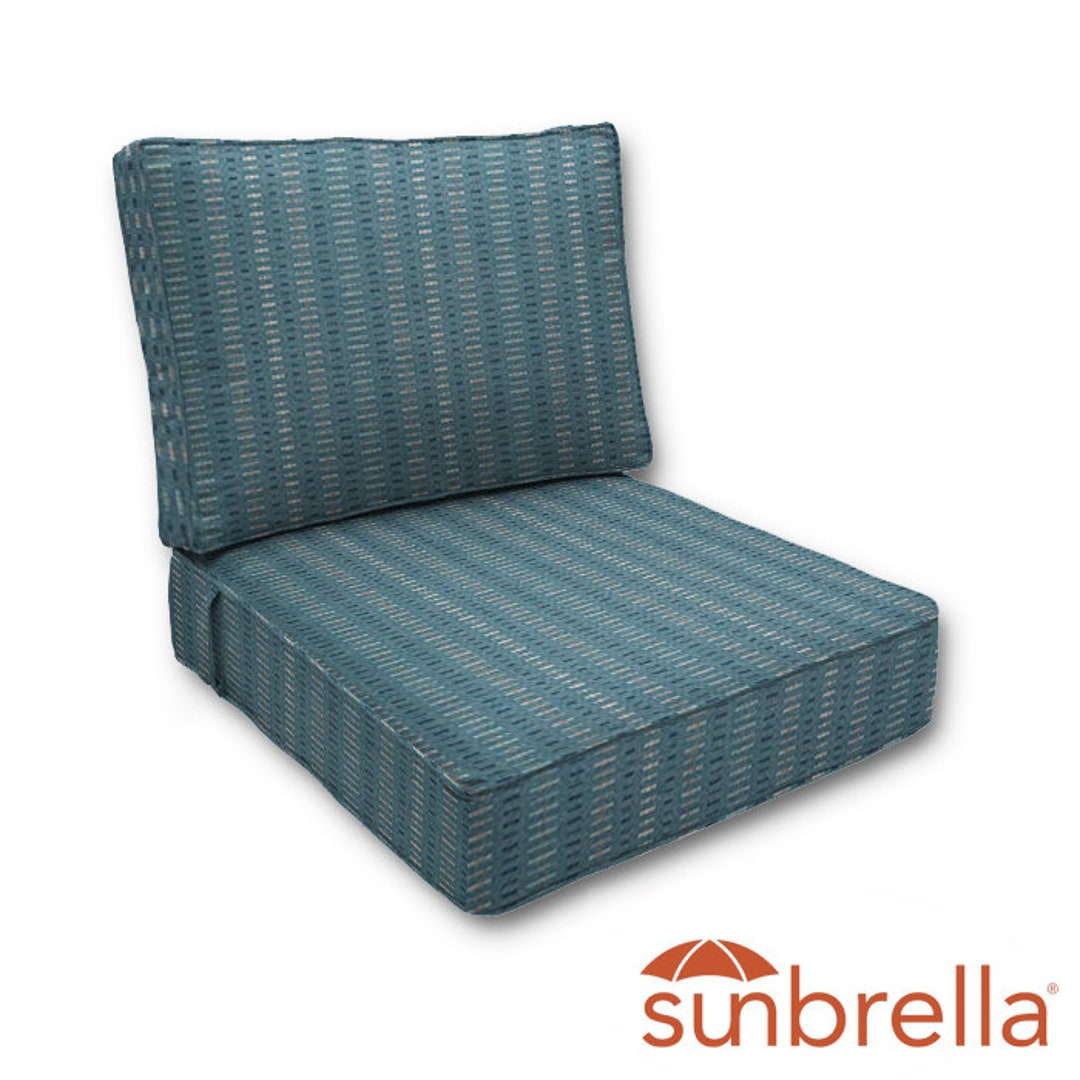 Patio Chair Cushions Sunbrella® Esti Lagoon Deep Seating - Etsy