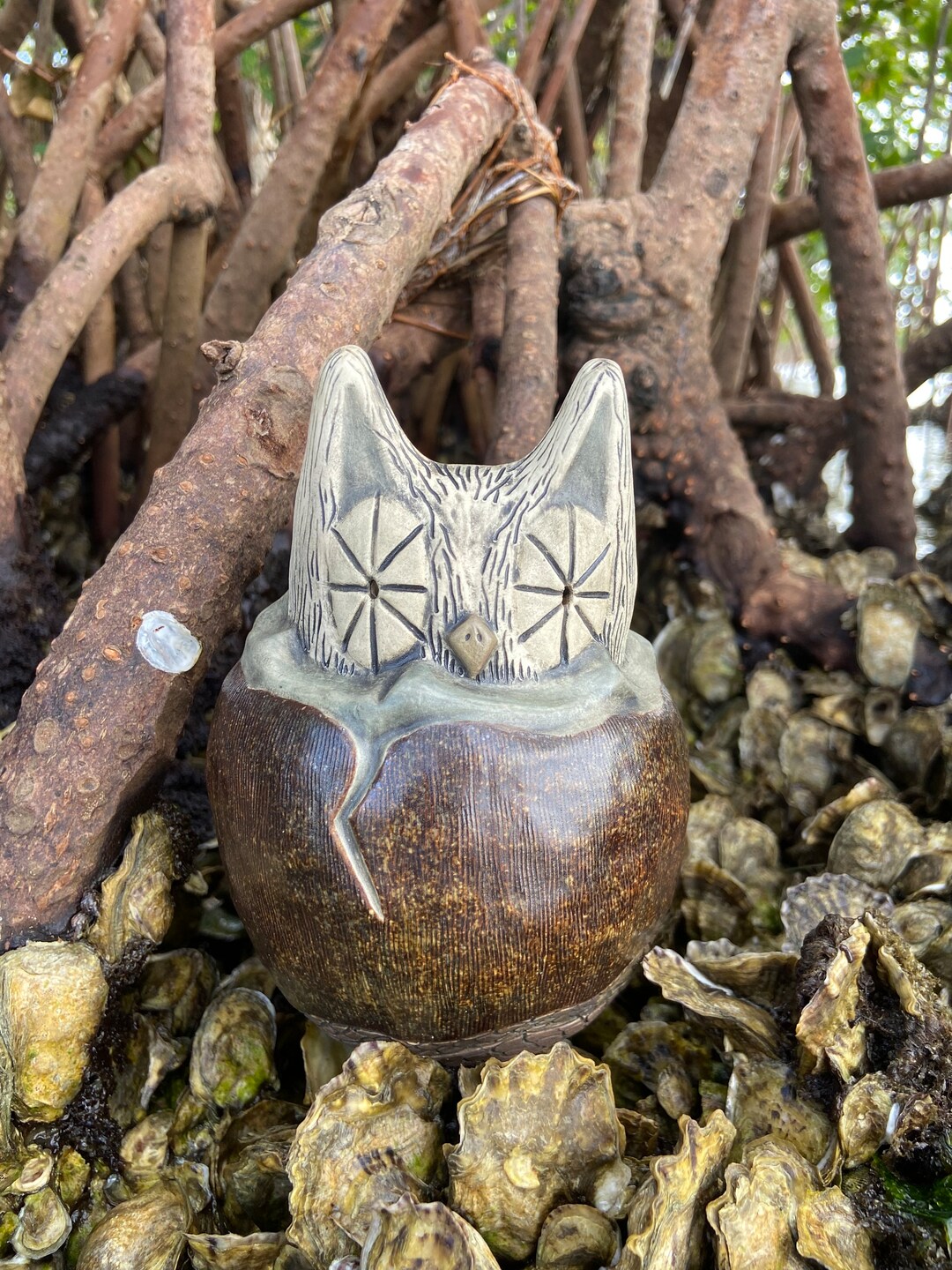 He Who Cannot Be Named Cursed Owl Coconut Tiki Mug Handmade Ceramic 1/1 ...