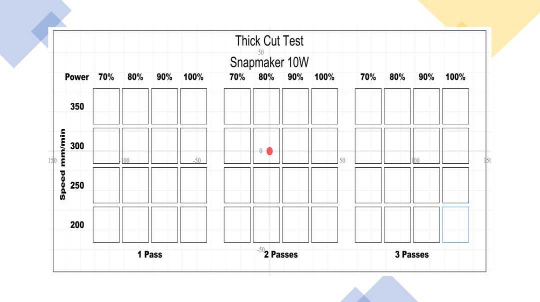 Thick Cut Test, Laser Material Template, Thin Cut Test, Laser Printer ...