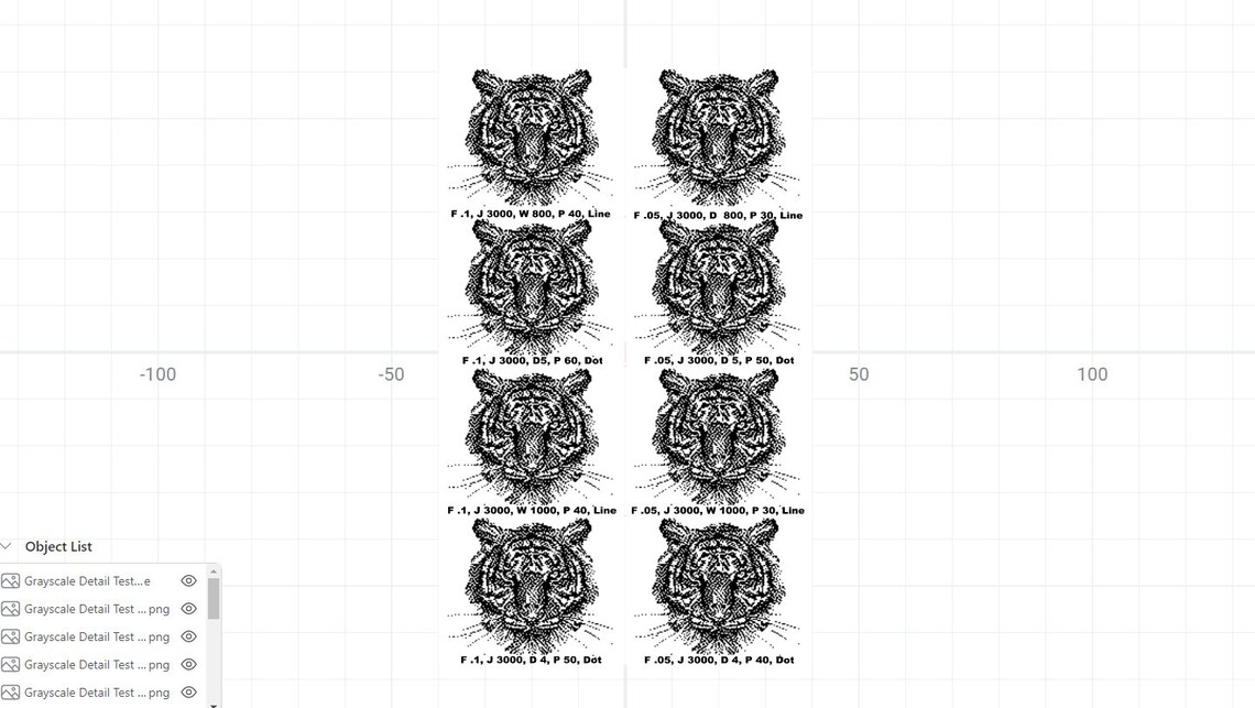 Grayscale Test, Black and White Material Test, Snapmaker 2.0, 10w Laser ...