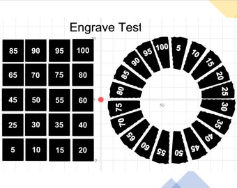 Thick Cut Test, Laser Material Template, Thin Cut Test, Laser Printer ...