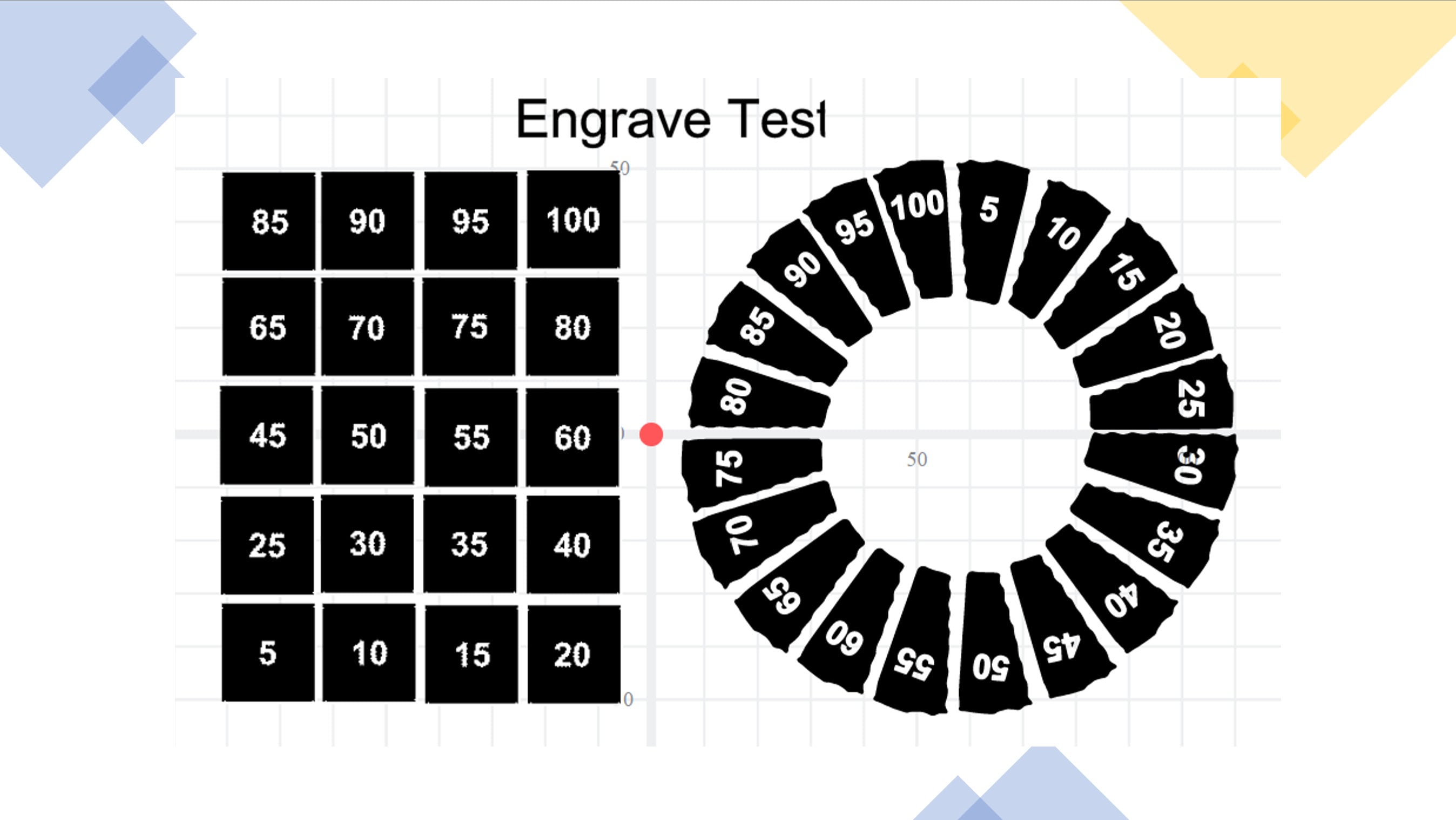 Power Wheel Test, Laser Material Template, Power Grid Test, Laser ...
