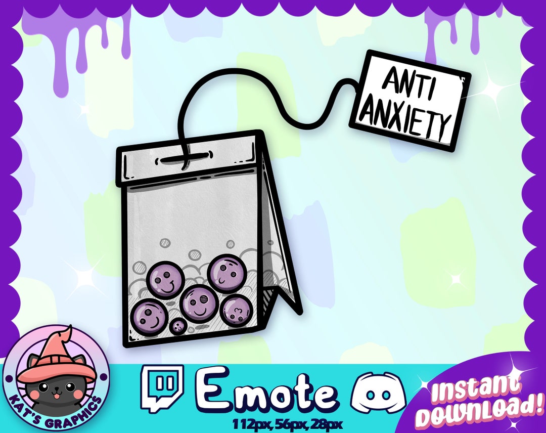Anti Anxiety TEA BAG Twitch + Discord EMOTE | Channel Points | Streamer ...