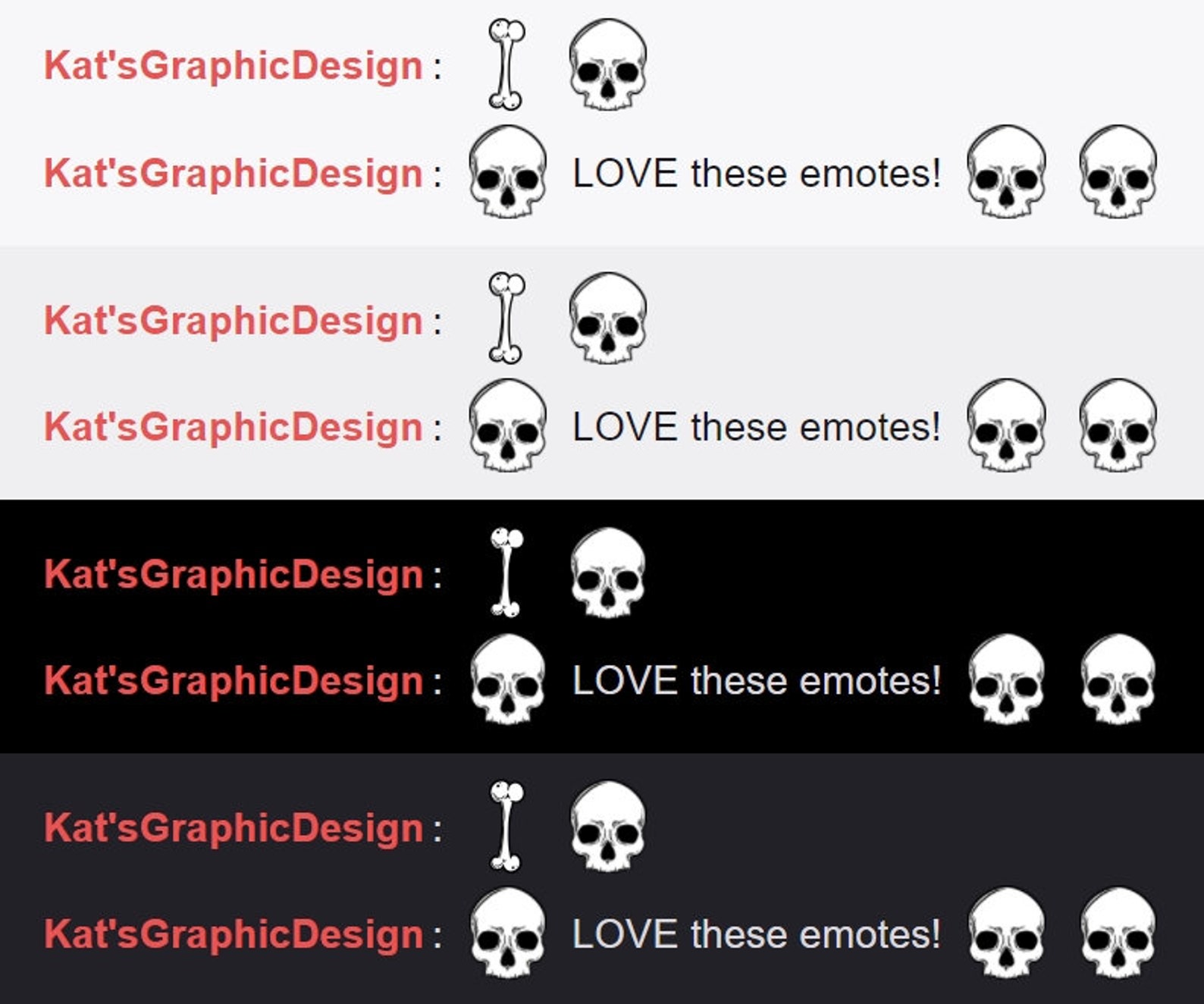 SKULL & BONE Twitch Emotes Channel Points Streamer Emote | Etsy