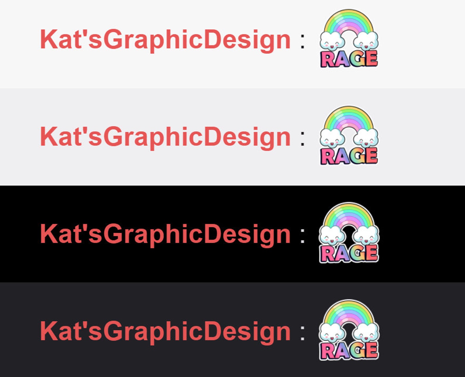 Kawaii RAINBOW RAGE Twitch Discord Emote Channel Points - Etsy