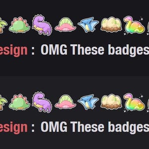 Dinosaur Twitch Sub Badges X11! Dino Subscriber Bit Badges / Discord ...