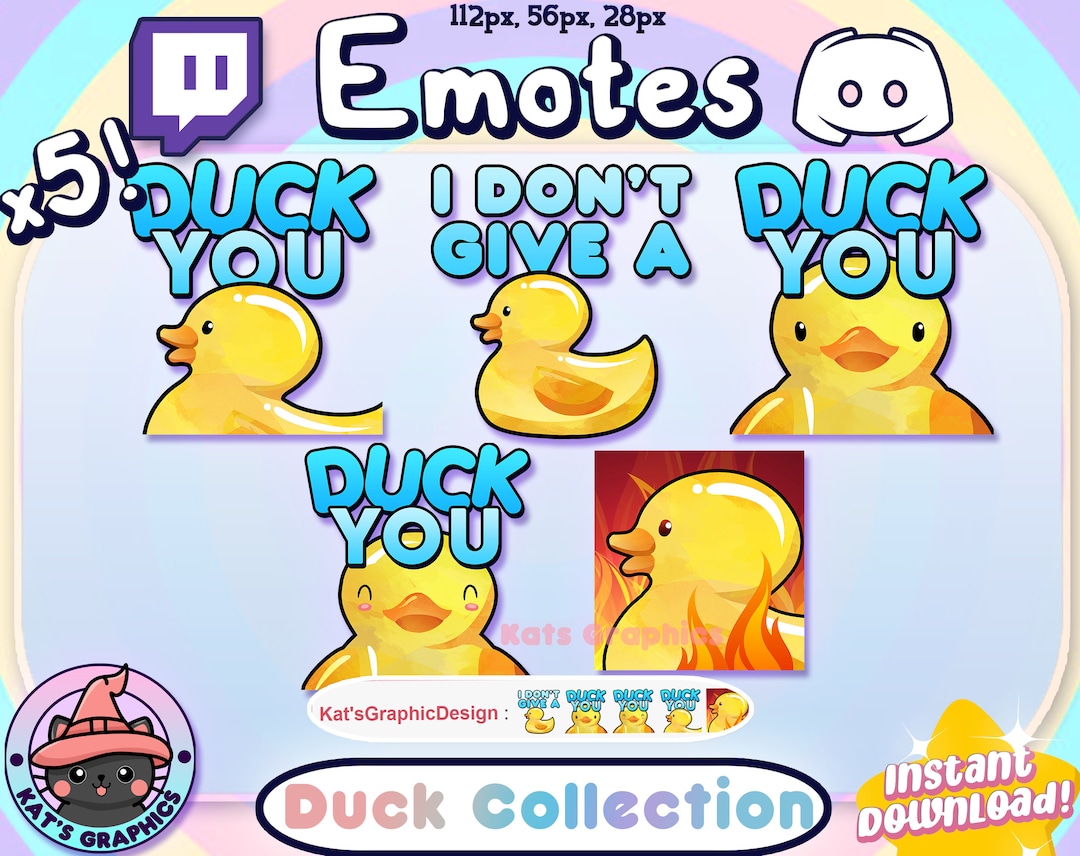 Mega Duck COLLECTION Twitch + Discord Emotes | Channel Points | Rage ...