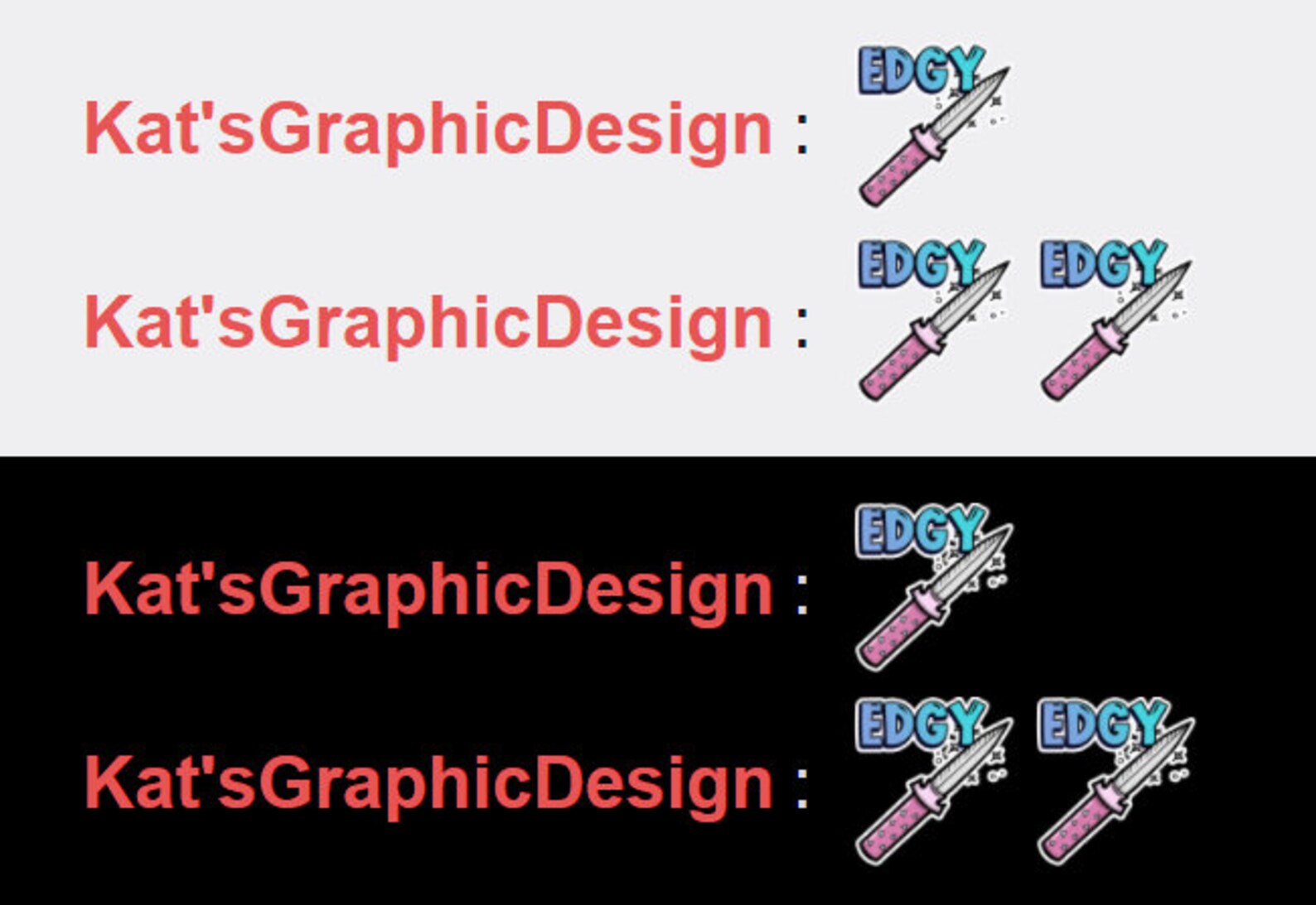 Kawaii Edgy Knife Twitch + Discord EMOTE | Channel Points | Streamer ...