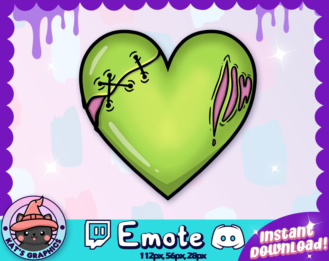 ZOMBIE HEART Twitch + Discord EMOTE | Channel Points | Streamer | Emoji ...