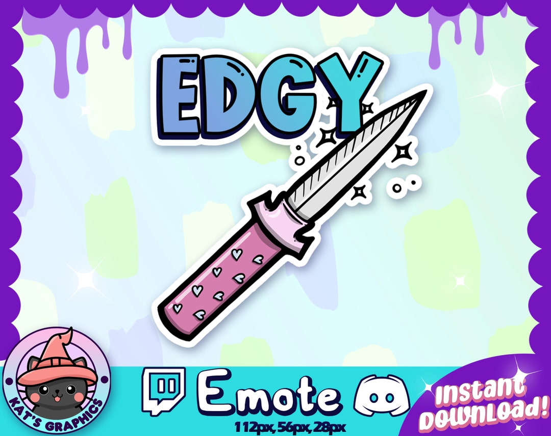 Kawaii Edgy Knife Twitch + Discord EMOTE | Channel Points | Streamer ...