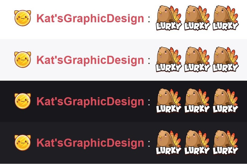 LURKY TURKEY Twitch + Discord Lurk Emote | Channel Points | Streamer ...