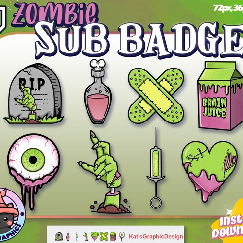 Pastel Goth Twitch Sub Badges Subscriber Badges Bit Badges | Etsy