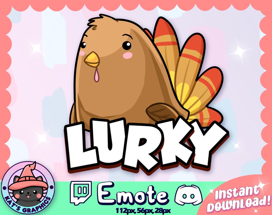 LURKY TURKEY Twitch + Discord Lurk Emote | Channel Points | Streamer ...