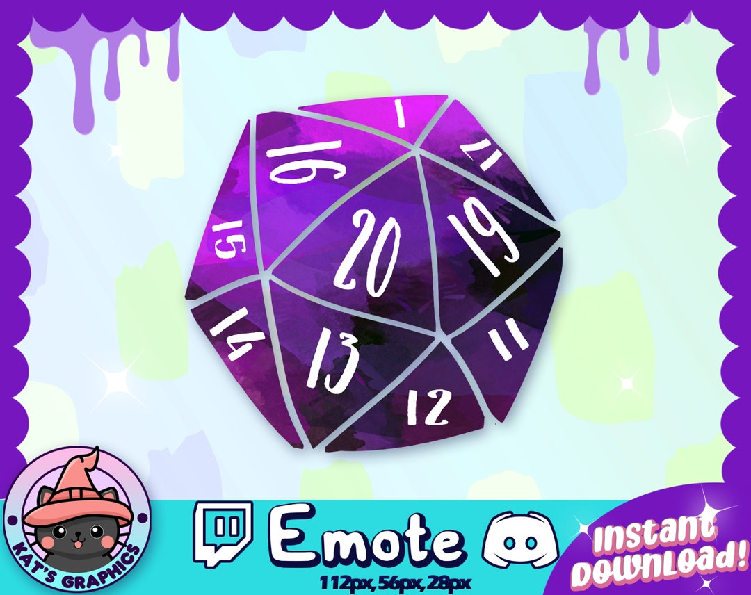 X2 D20 Dice Twitch + Discord EMOTES Dungeons and Dragons | Channel ...