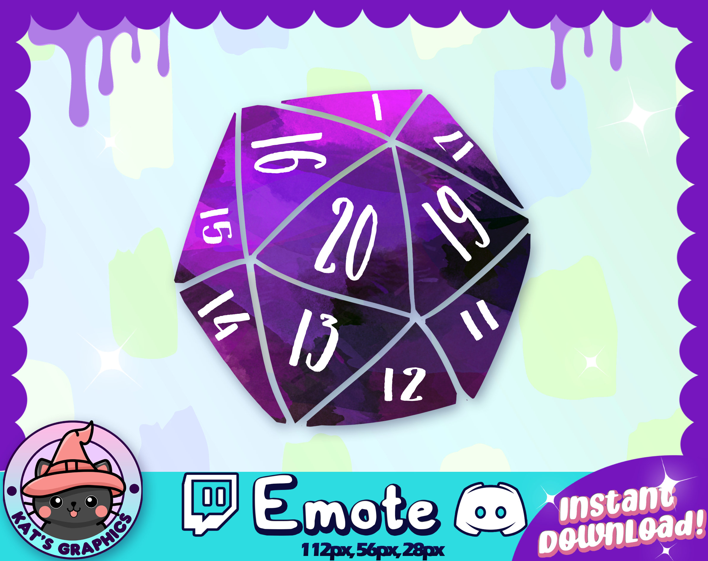 X2 D20 Dice Twitch Discord EMOTES Dungeons and Dragons - Etsy