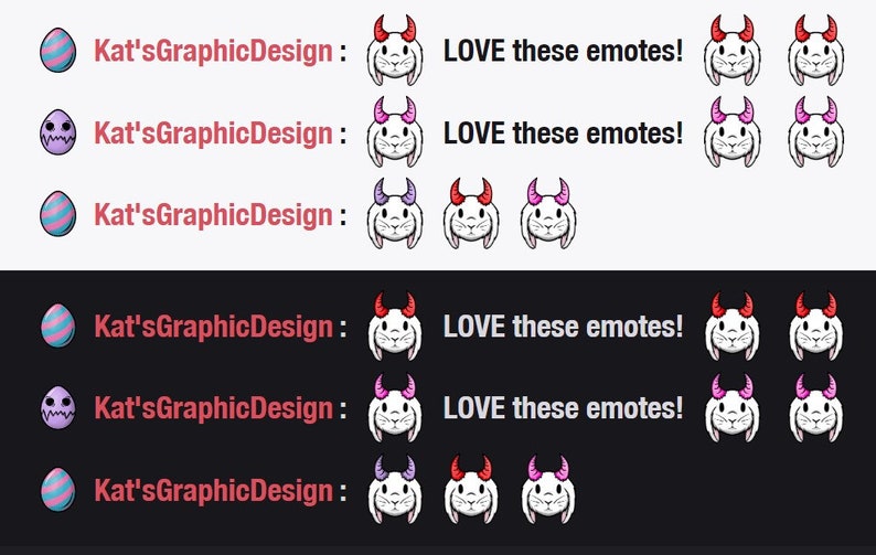 Devil Kawaii BUNNY Twitch Discord Emotes Channel Points - Etsy