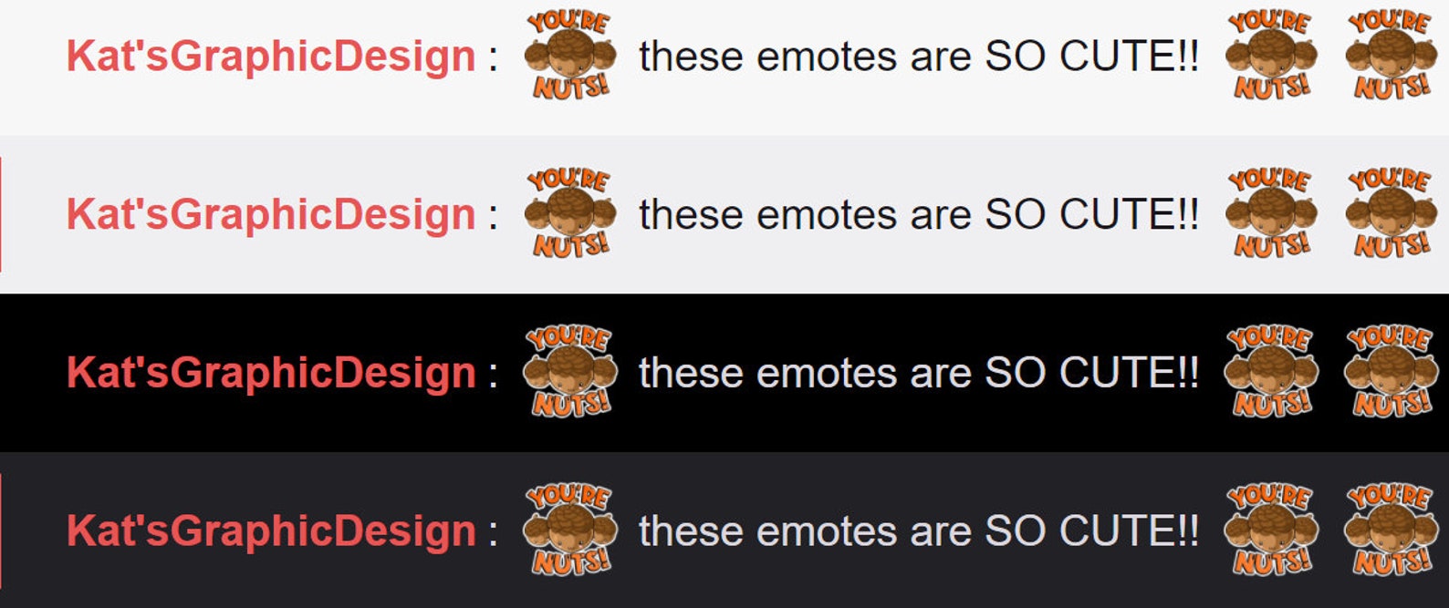 Kawaii You're Nuts Acorn Twitch Discord Emote Channel - Etsy