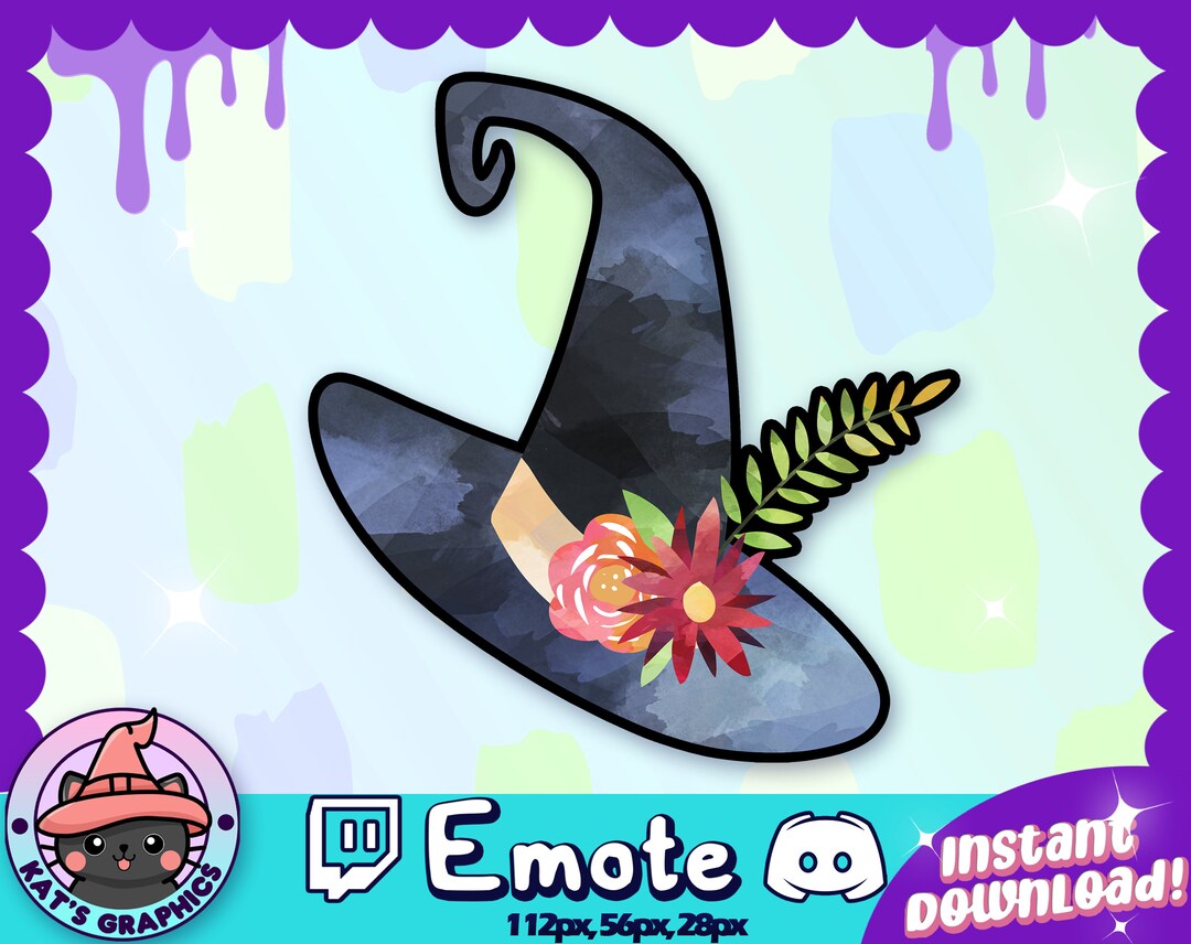Witch's Hat EMOTE Twitch & Discord | Channel Points | Streamer | Emoji ...