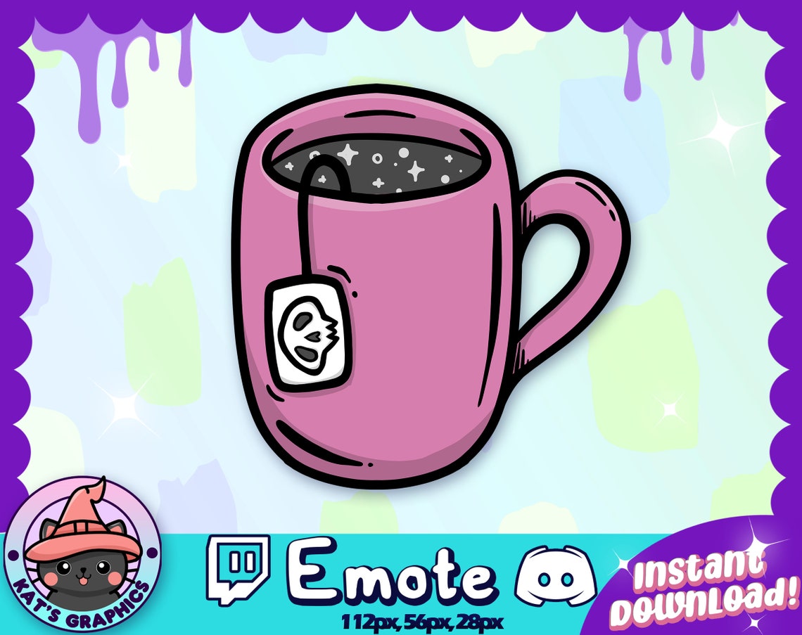 SPOOKY TEA Twitch + Discord Emote | Channel Points | Streamer | Emoji ...