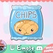 Kawaii CHIP Bag Twitch Discord EMOTE Channel Points Streamer Emoji ...