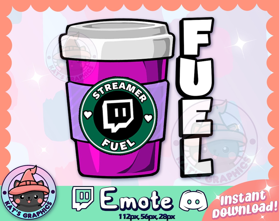 STREAMER FUEL Pink Starbucks Coffee Twitch + Discord Emote | Channel ...