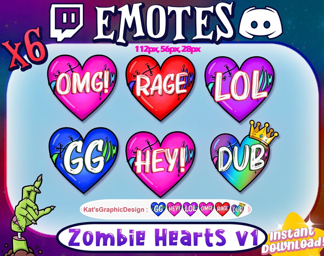 Twitch ZOMBIE Text Emote Pack for & Discord | Channel Points | Streamer ...