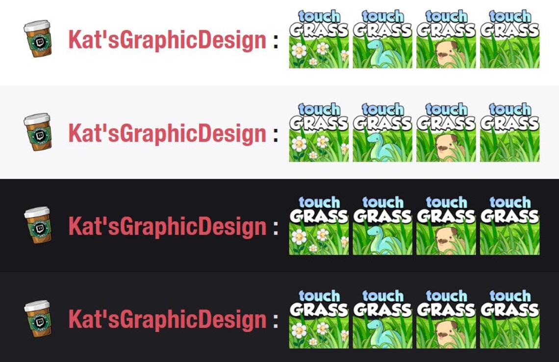 X4 TOUCH GRASS Twitch + Discord Emote | Channel Points | Streamer ...