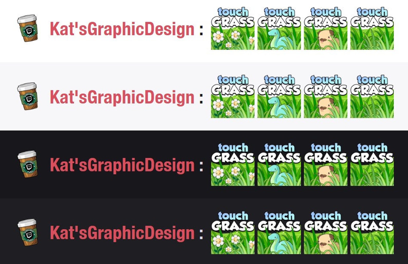 X4 TOUCH GRASS Twitch + Discord Emote | Channel Points | Streamer ...