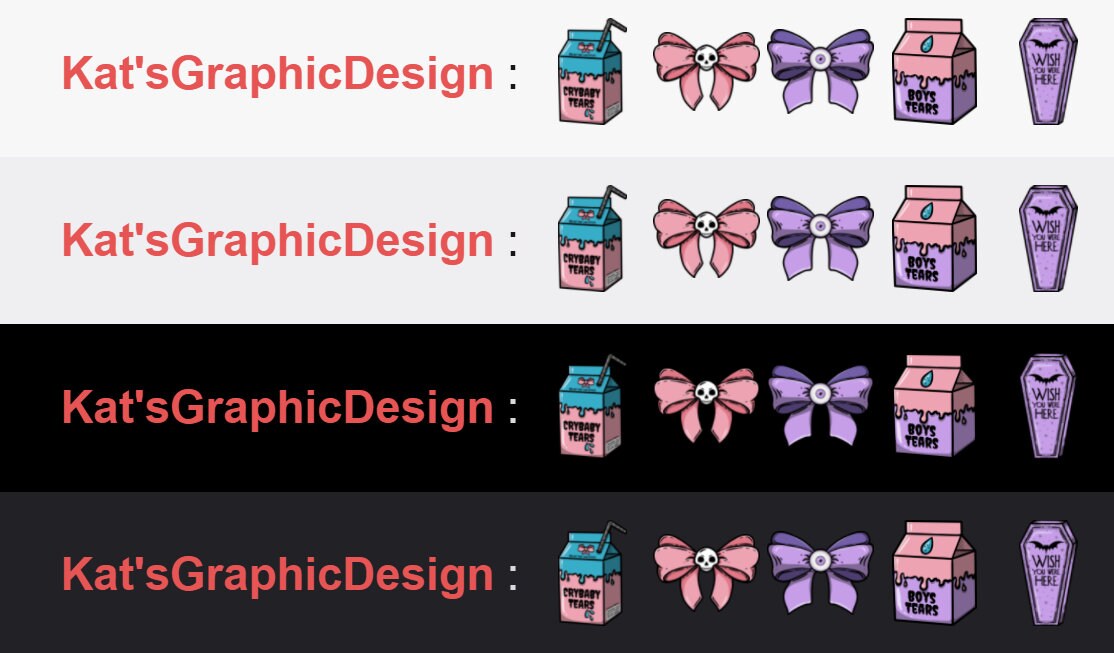 PASTEL GOTH Twitch Emotes Channel Points Streamer - Etsy