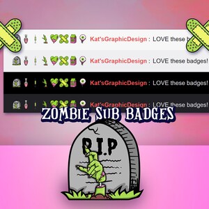 ZOMBIE Twitch Sub Badges | Subscriber Badges | Bit Badges | Streamer ...
