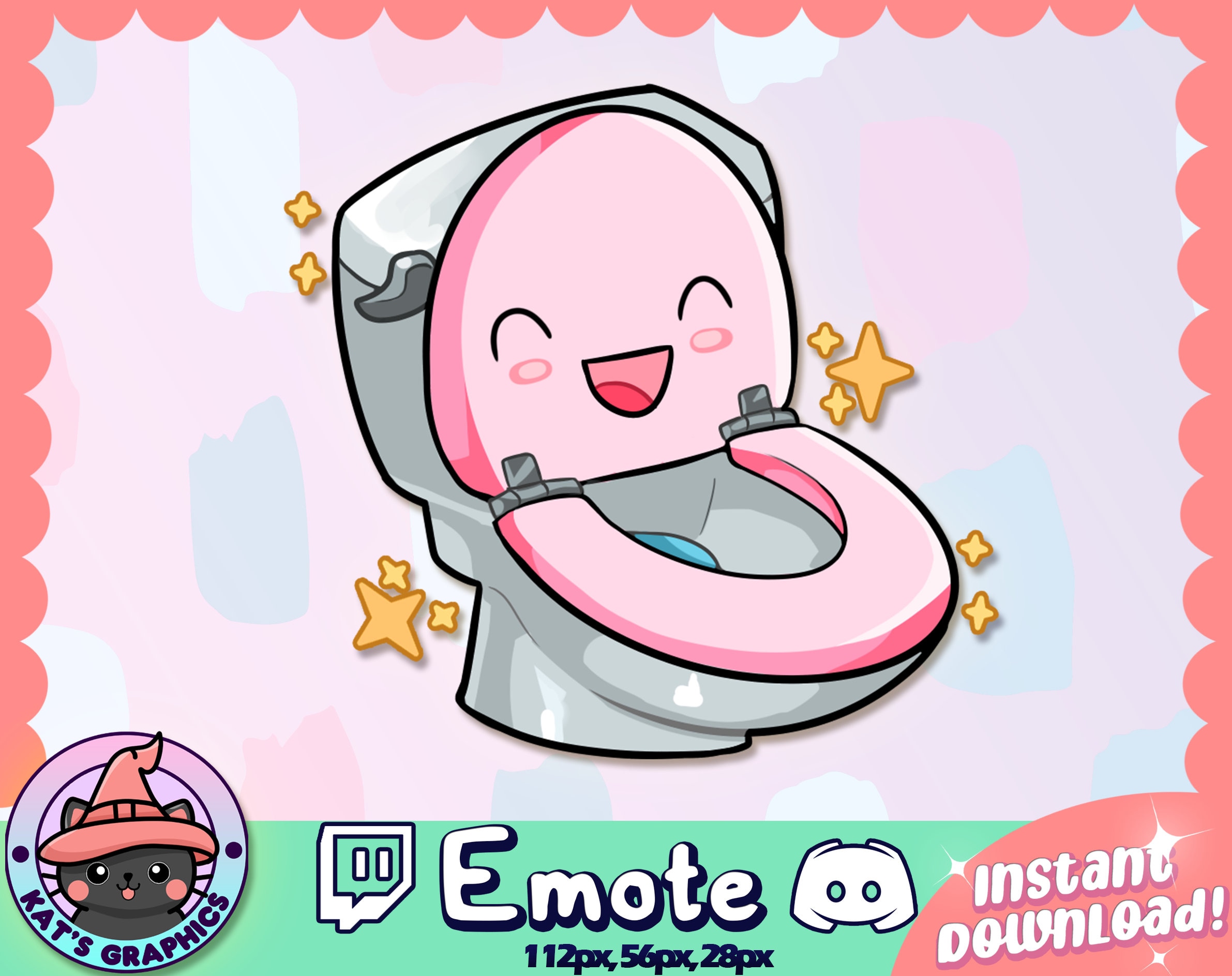 Kawaii Potty TOILET FUNNY Twitch Discord Emote Channel - Etsy