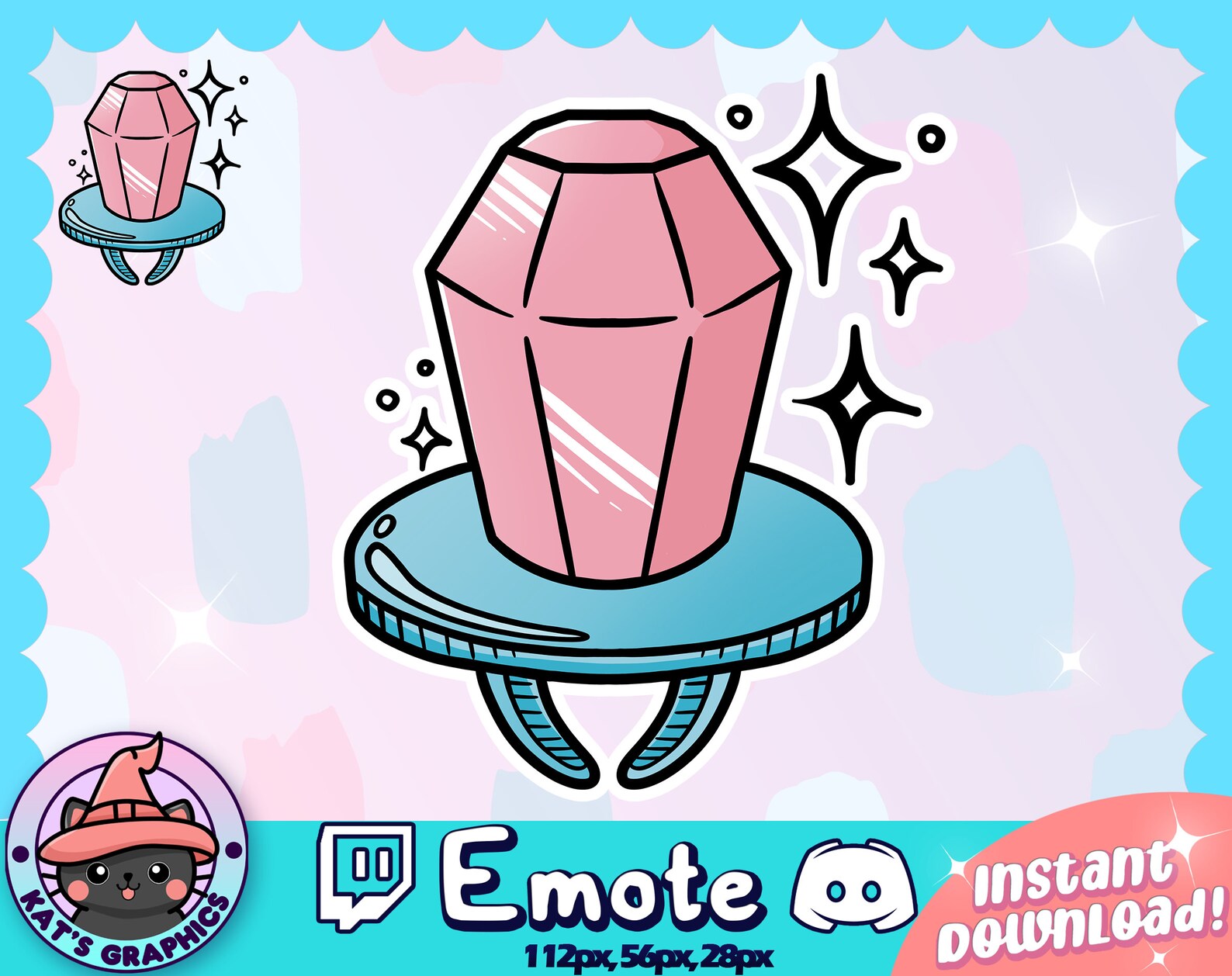 CANDY RING POP Twitch and Discord Emote | Channel Points | Streamer ...