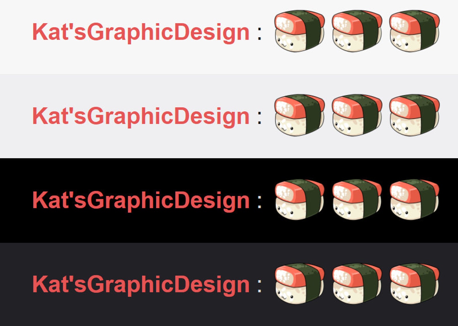 Kawaii SUSHI Twitch Discord EMOTE Channel Points Streamer Emoji, Cute ...