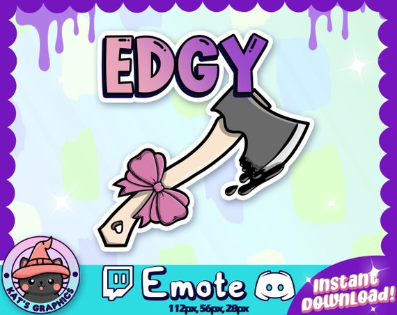 Kawaii Edgy Axe Twitch Discord EMOTE Channel Points | Etsy