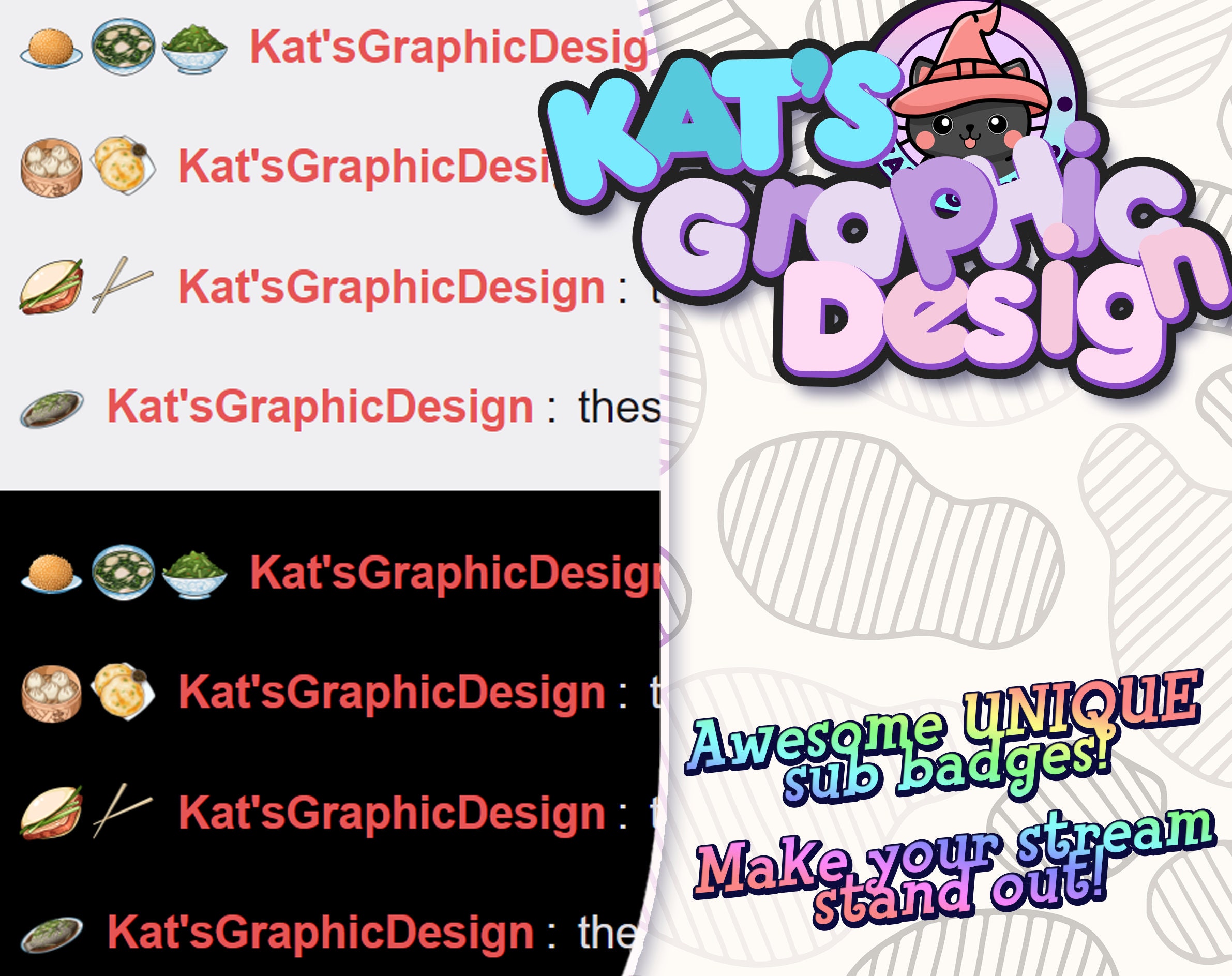Traditional CHINESE FOODS Twitch Sub Badges | Subscriber Badges | Bit ...