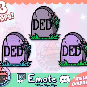 X3 DED Twitch + Discord Emote| Channel Points | Streamer | Emoji, Cute ...