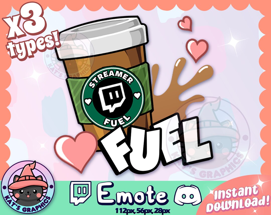 STREAMER FUEL Starbucks Coffee Twitch + Discord Emote | Channel Points ...